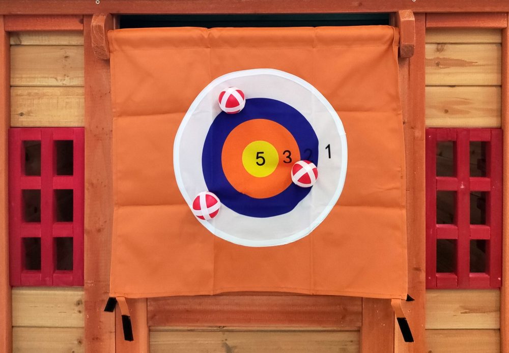 Outdoor Wooden 4-in-1 Game House - Toddler Friend