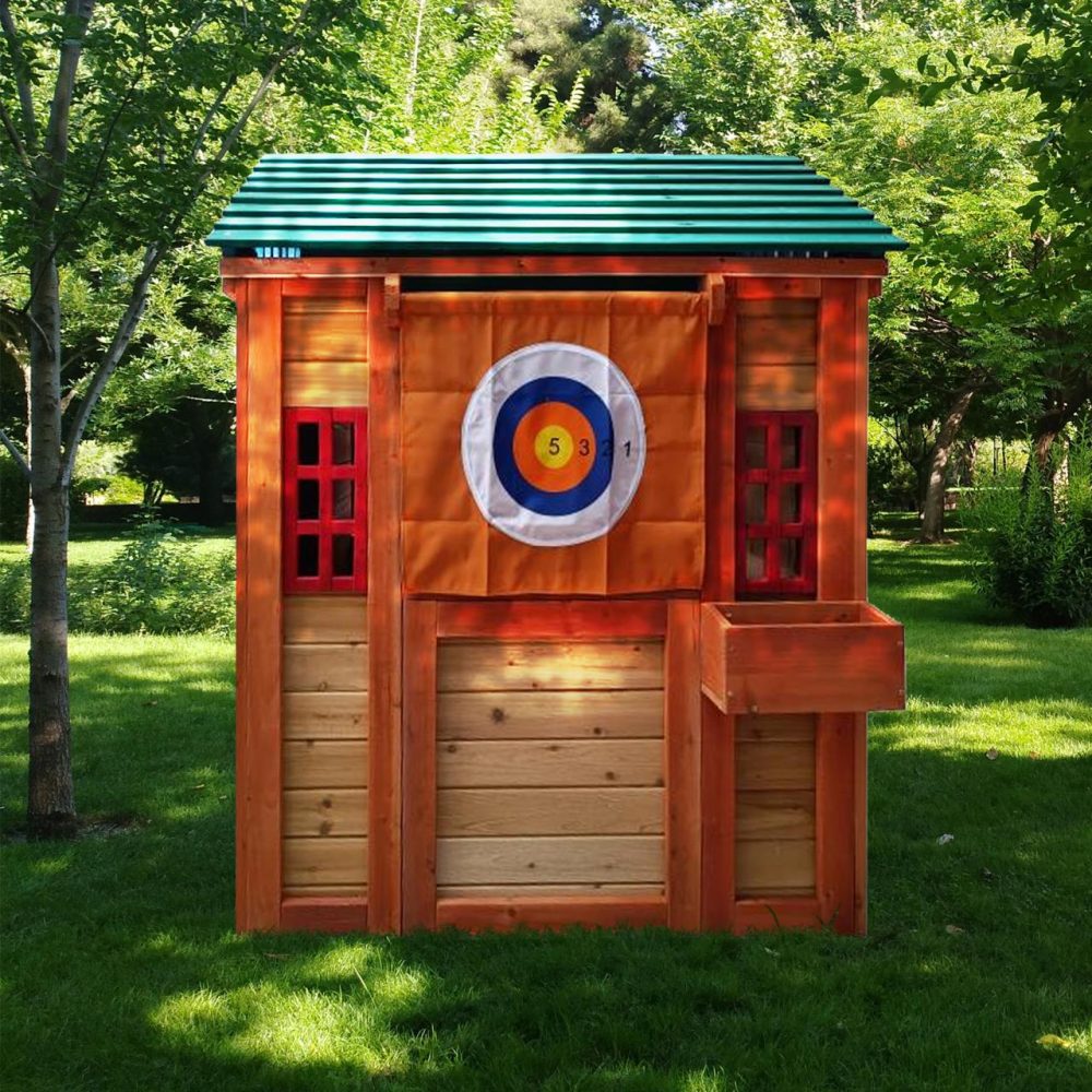 Outdoor Wooden 4-in-1 Game House - Toddler Friend