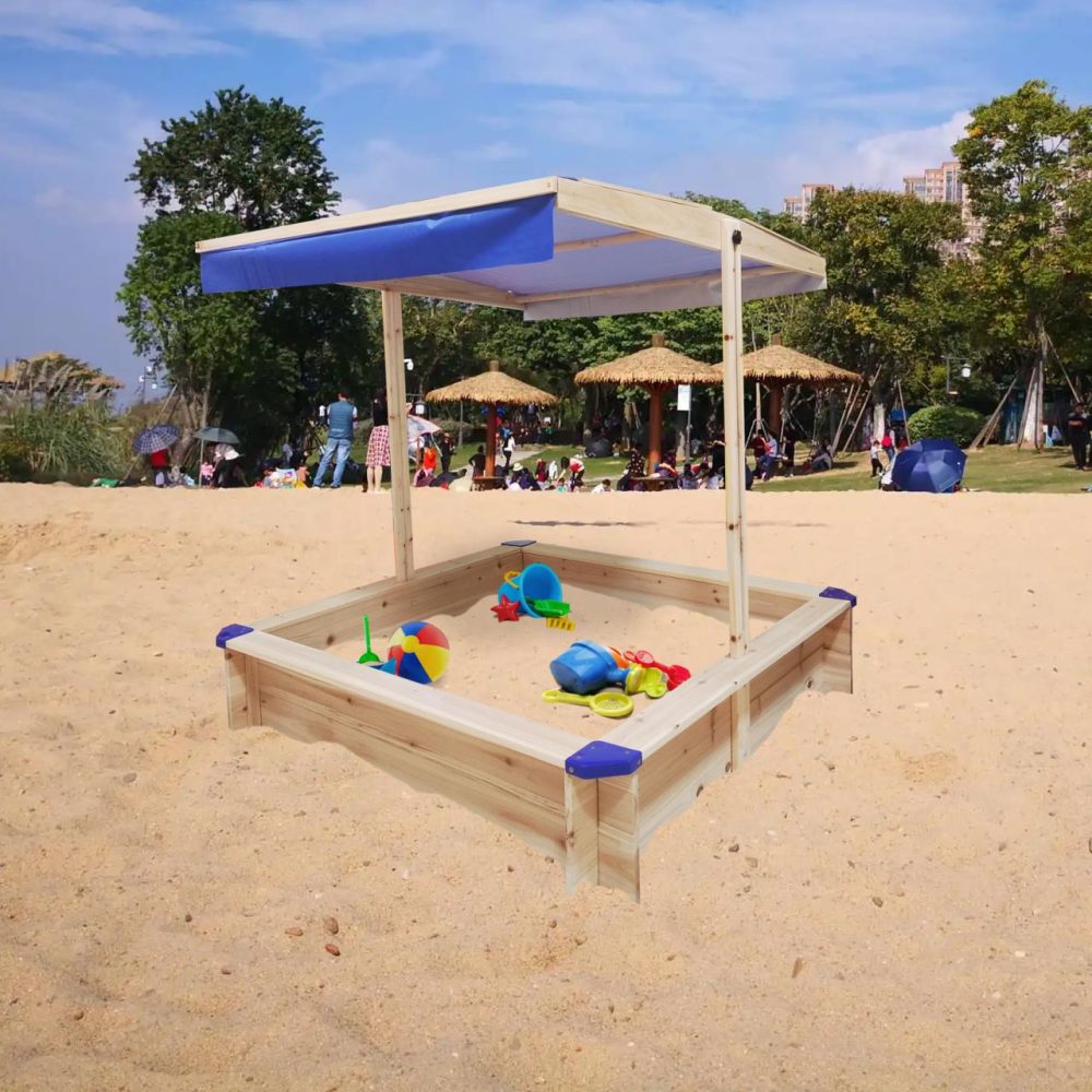 Children’s Wooden Sandbox with Roof | Toddler Friend