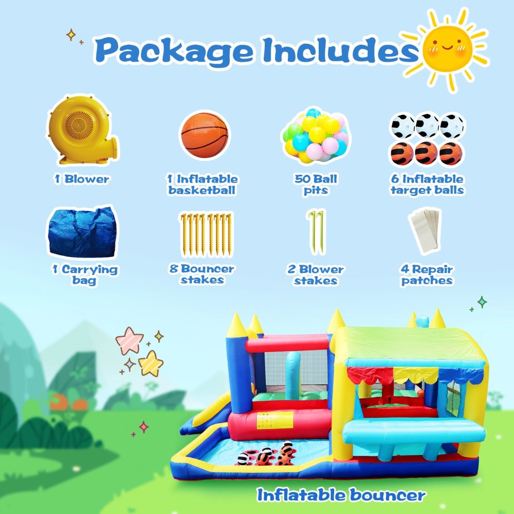 7 In 1 Inflatable Bounce House - Toddler Friend